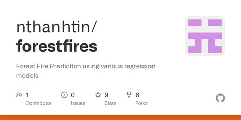 GitHub Nthanhtin Forestfires Forest Fire Prediction Using Various Regression Models