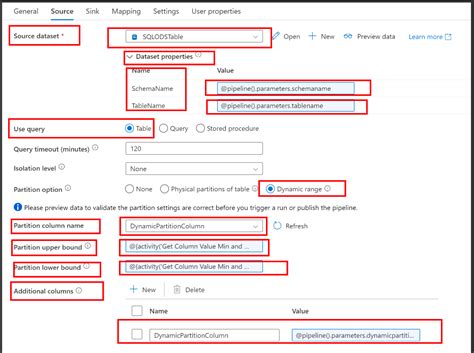 Copy Activity In Adf Errors Out While Using Dynamic Range Partitioning