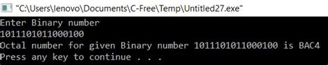 All C Programs Binary To Hexadecimal Conversion In C