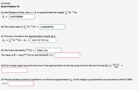 solved use simpson s rule with n 6 to approximate the