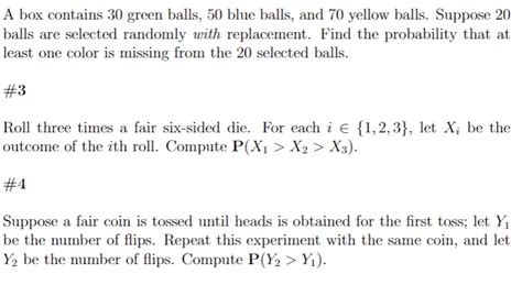 Solved A Box Contains 30 Green Balls 50 Blue Balls And 70