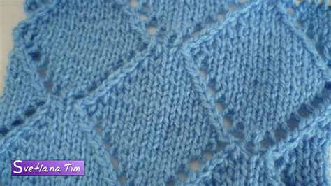 Как вязать узор АЖУРНЫЕ РОМБЫ Вязание спицами Ажурные узоры Узор подойдет для летних кофточек