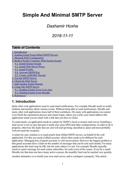 Pdf Simple And Minimal Smtp Server