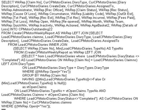 i am trying to look at object dependencies in an ms access 2003
