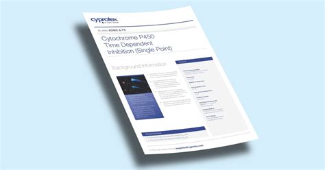 Cytochrome P450 Time Dependent Inhibition Single Point Factsheet Evotec