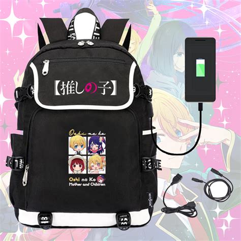 Balo nắp ngang in hình Oshi No Ko ver Cửa Sổ ĐỨA CON CỦA THẦN TƯỢNG anime chibi cặp sách nam nữ