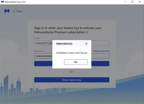 PLEASE HELP Cannot Activate My License Installation Token Not Found Malwarebytes For