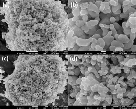 Fe Sem Micrographs Illustrating Semi Spherical Morphology A B