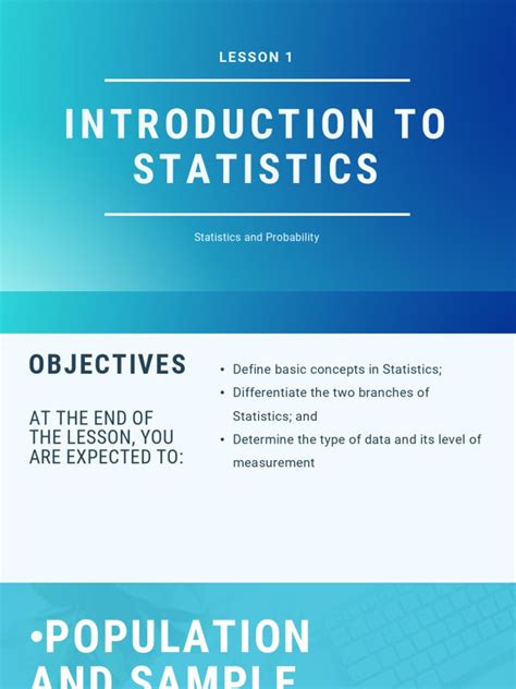 Lesson 1 Introduction To Statistics Pdf Pdf Level Of Measurement
