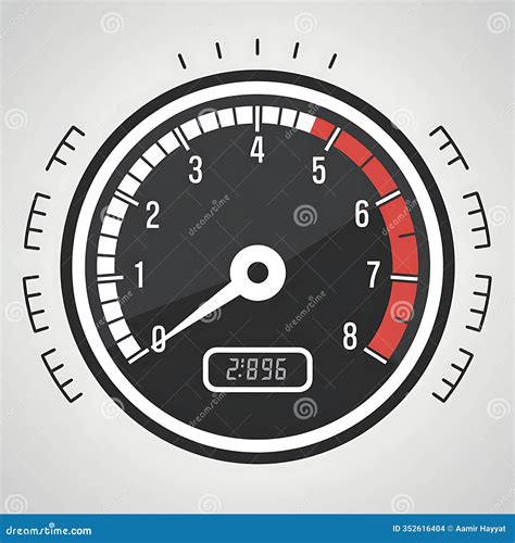 Analog Speedometer Gauge Meter Dial Reading 2896 Units Stock Illustration Illustration Of