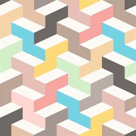 Premium Vector Seamless Geometric Pattern 3d Cubes