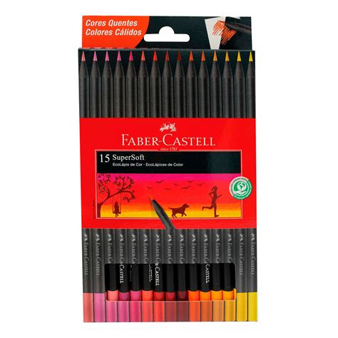 Faber Castell Colores Supersoft X 15 Unidades Tonos Cálidos Paperstop