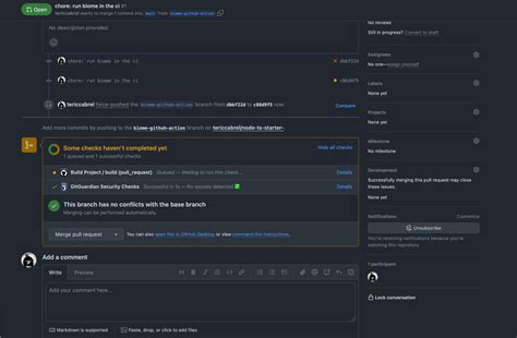 set up a node js project with typescript and biome