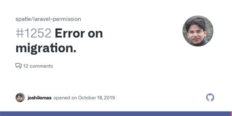 Error On Migration · Issue 1252 · Spatielaravel Permission · Github