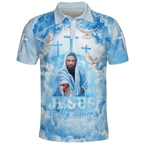 Jesus Christ Is My Savior Jesus Hands Polo Shirt Christian Shirts