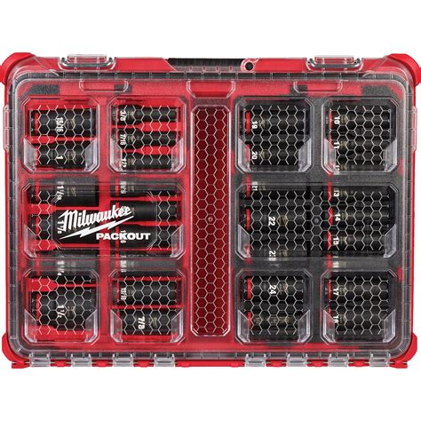 MILWAUKEE Shockwave Impact Duty Packout 1 2 Drive Deep Socket Set 31 Pieces UAV598 49 66 6806