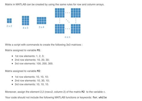 Solved Matrix In MATLAB Can Be Created By Using The Same Chegg