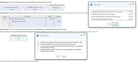 Solved Requirement 1 Compute The Predetermined Overhead