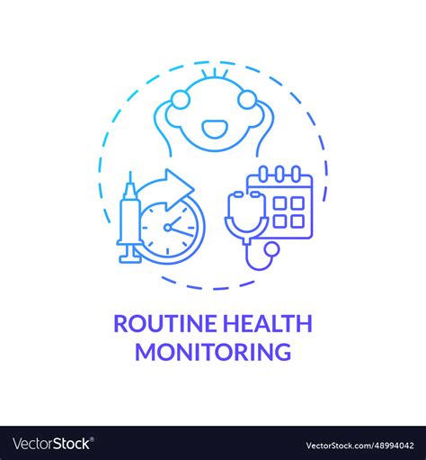 2d Gradient Icon Routine Health Monitoring Concept
