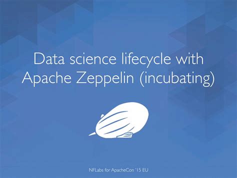 pdf data science lifecycle with apache zeppelin incubating · data