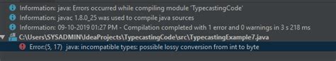 Type Casting In Java