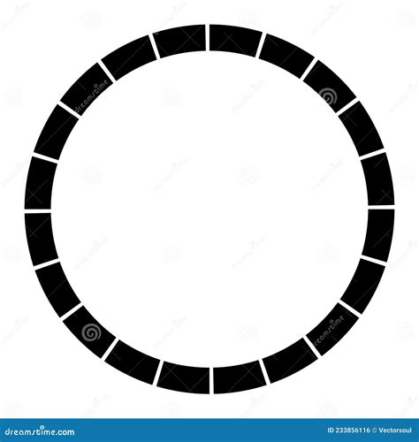 20 part section segmented circle abstract dashed lines circular