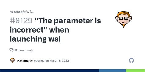 The Parameter Is Incorrect When Launching Wsl · Issue 8129
