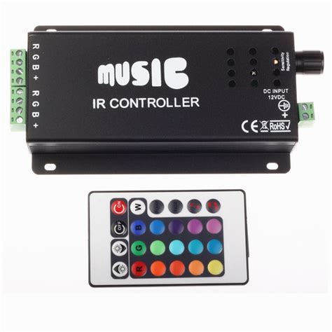 RGB music музыкальный контроллер 12A IR 144W 12V (24 кнопки): продажа ...