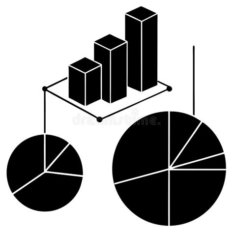 Abstract Data Visualization With Bar Graph And Pie Charts Stock