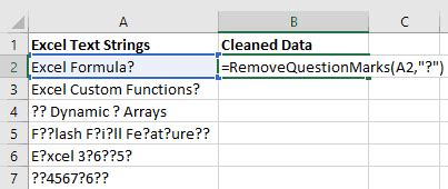 Remove Question Marks From Text In Excel Easy Ways