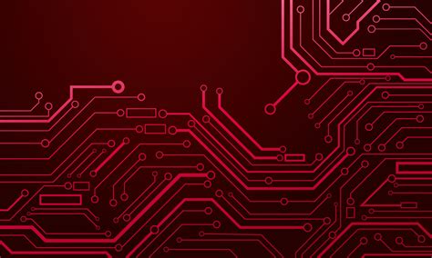 Red Circuit Board Wallpaper Digital Technology Background 20146311