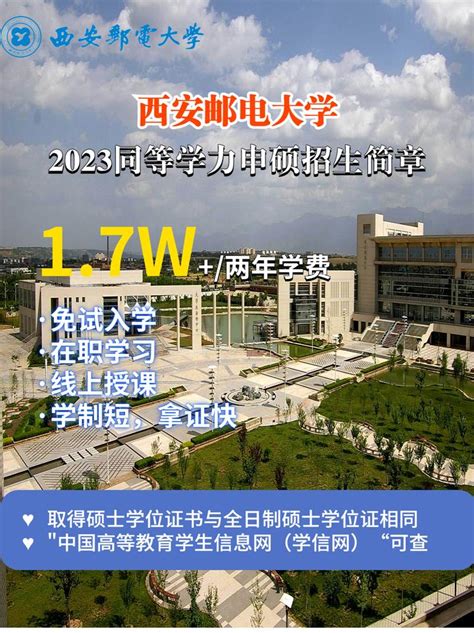 西安邮电大学2023同等学力申请硕士学位招生简章 知乎
