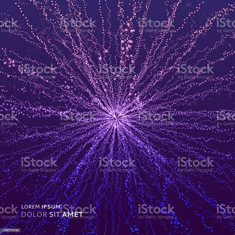 추상 과학 또는 기술 배경 동적 입자 배열입니다 벡터 일러스트입니다 과학에 대한 스톡 벡터 아트 및 기타 이미지 과학 추상적인 3차원 형태 Istock