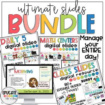 Daily Classroom Slides With Timers Daily Slides Morning Slides