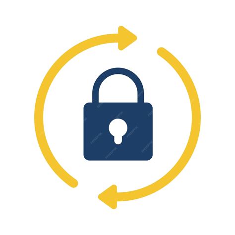 Free Vector Security Process Lock With Arrows