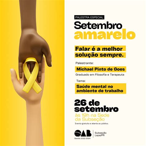 Palestra Especial Setembro Amarelo Oab Lapa