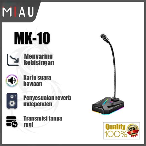 Jual Mikrofon Usb Mk 10 Mikrofon Peredam Kebisingan Komputer Shopee Indonesia