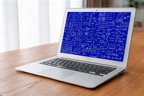 Mathematic Equations And Modish Formula On Computer Screen Stock Image Image Of Mathematics