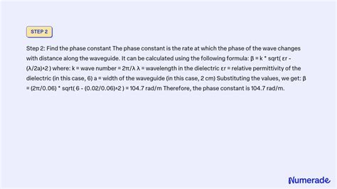 Solved A 2 Cm X 3cm Rectangular Waveguide Is Filled With A Dielectric