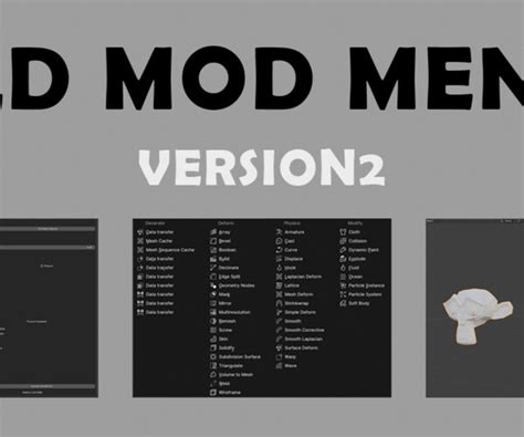 Artstation Old Modifier Menu Resources