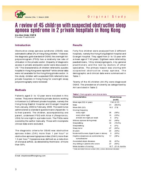 Fillable Online Evaluation And Diagnosis Of Pediatric Obstructive Sleep