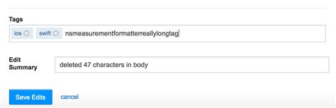 Tag Too Long Error Tooltip Shows Up Erroneously After Canceling Out