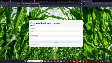 Crop Yield Prediction Website Devpost