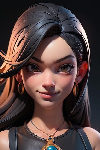 Premium Ai Image 3d Rendering Cartoon Character Pretty Girl Game