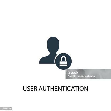 사용자 인증 아이콘입니다 간단한 요소 그림입니다 사용자 인증 개념 기호 디자인입니다 웹 및 모바일에 사용할 수 있습니다 개성 개념에 대한 스톡 벡터 아트 및 기타 이미지