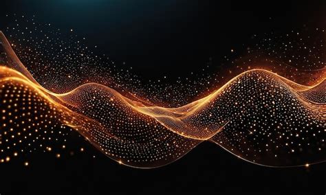 Premium Photo Abstract Waving Particle Technology Background Design