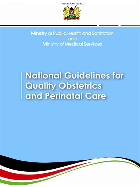 National Guidelines For Quality Obstetrics And Perinatal Care 2012