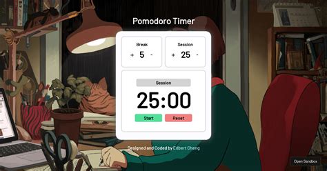 Pomodoro Clock Codesandbox