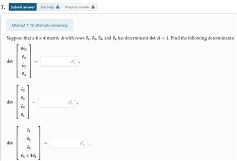 Suppose That A 4 X 4 Matrix A With Rows V1 Studyx