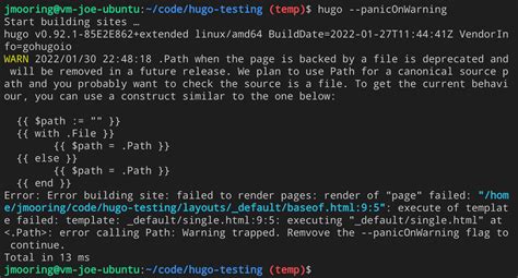 Path When The Page Is Backed By A File Is Deprecated Support Hugo